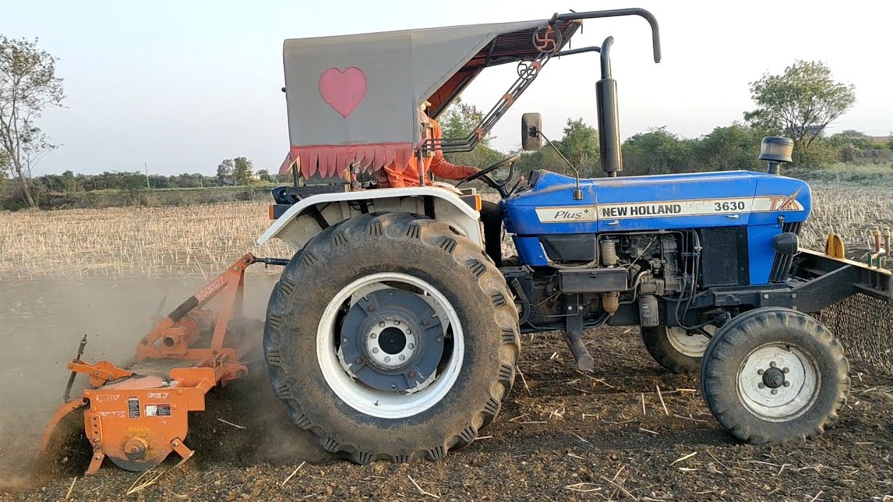 New Holland 3630 plus shaktiman rotavate ll sujeet Tambve ll - YouTube