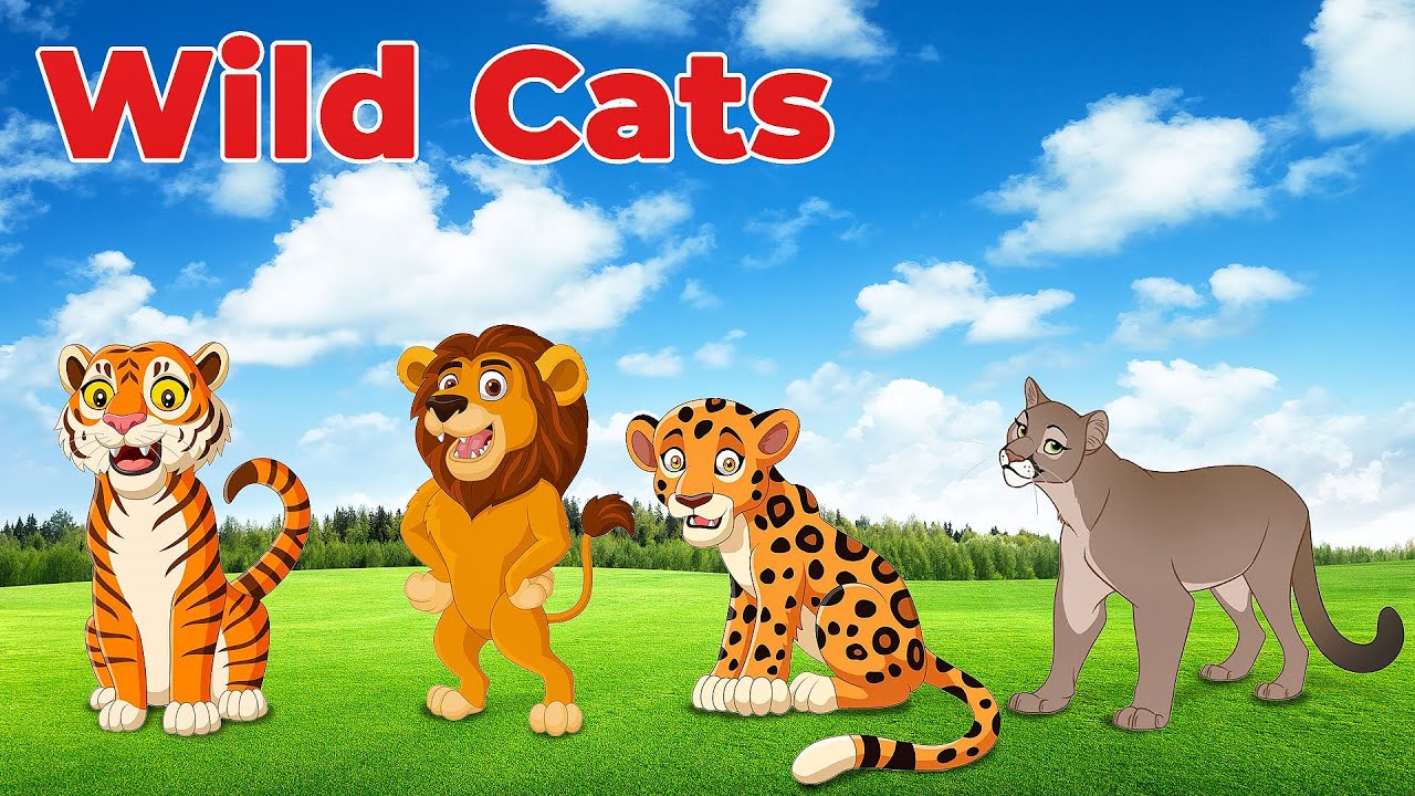 Learning wild cats and their voices! In this lesson we have 4 cats and ...