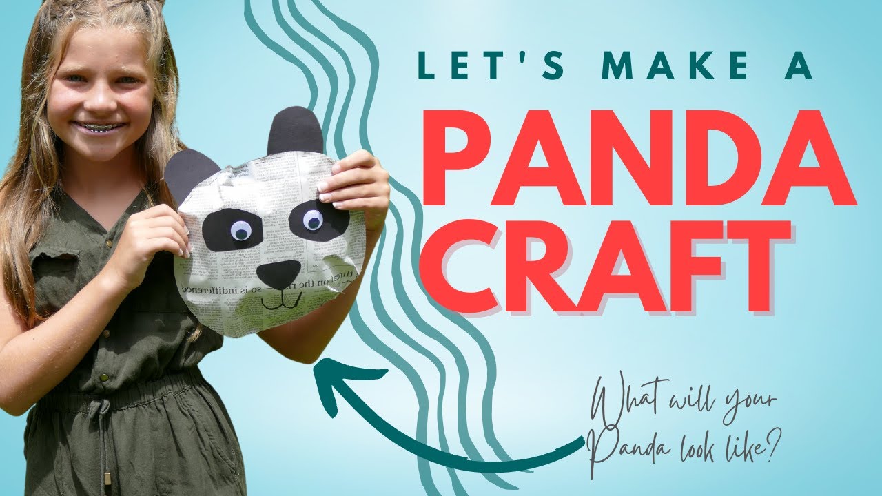 How to Make a Panda Craft from Newspaper - YouTube