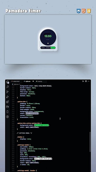 Create Pomodoro Timer Using HTML CSS and JavaScript#coding #timer #shorts #short # ...