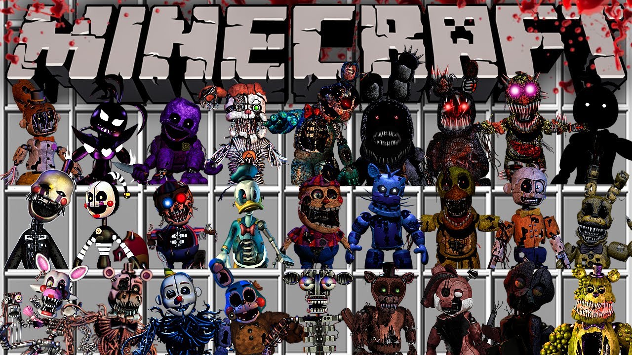 9999 NOVOS ANIMATRONICS ADICIONADOS no MINECRAFT ( ANIMATRONICS FIVE ...