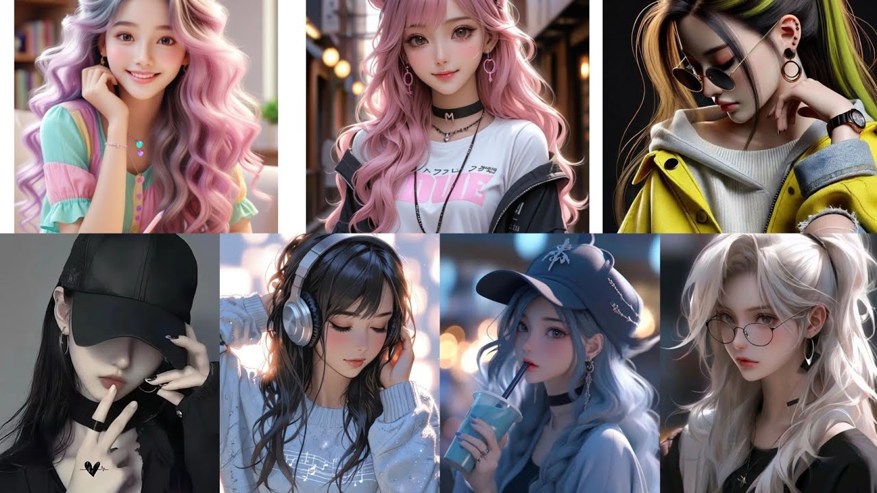 Cute cartoon girls dpz for profile photo💕best cartoon dps for girls l ...