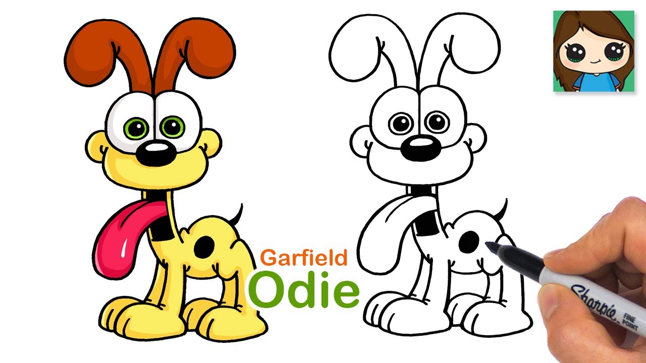 How to Draw Odie Dog | Garfield - YouTube