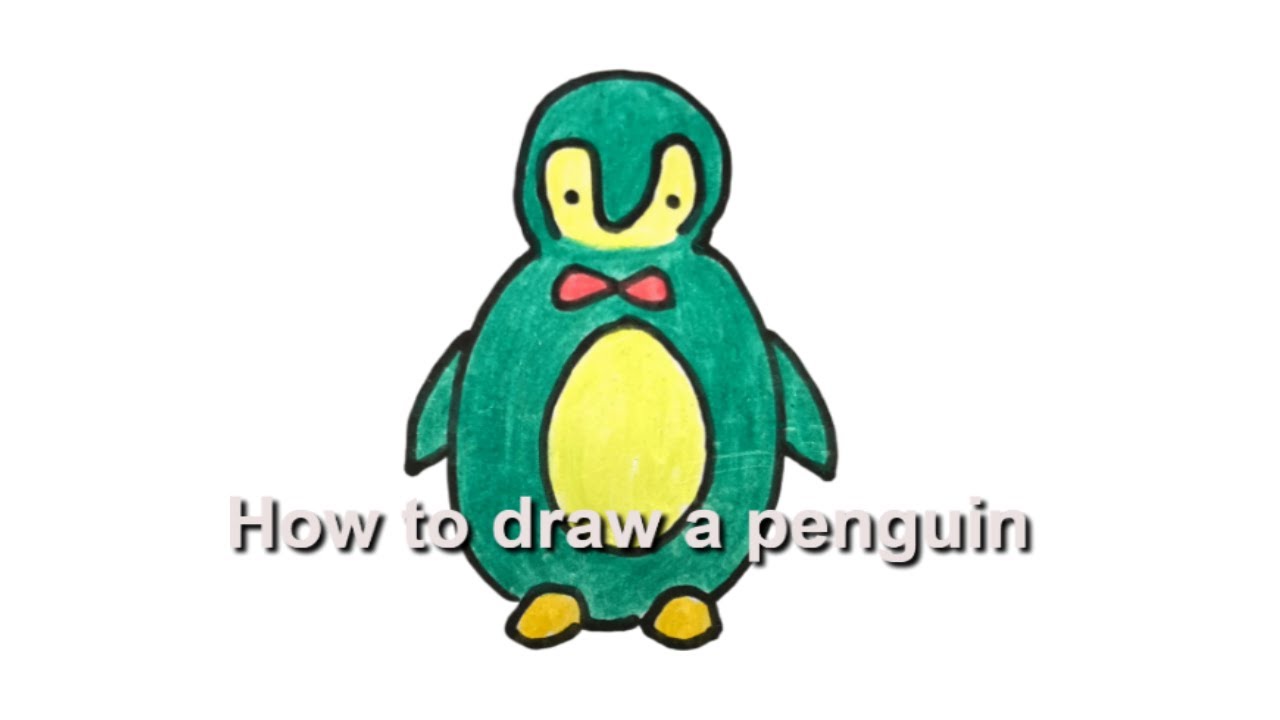 How to draw a penguin - YouTube