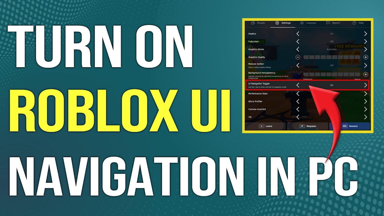 How To Turn On UI Navigation On Roblox In PC (How To Enable UI ...