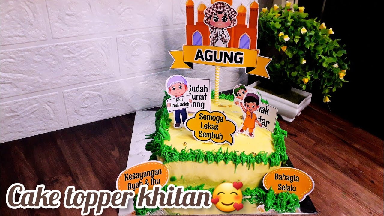 MENGHIAS CAKE TEMA TOPPER KHITAN ⁉️ - YouTube