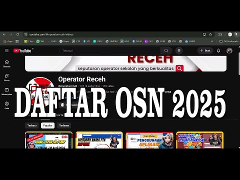 LANGKAH-LANGKAH PENDAFTARAN OSN 2025 - YouTube