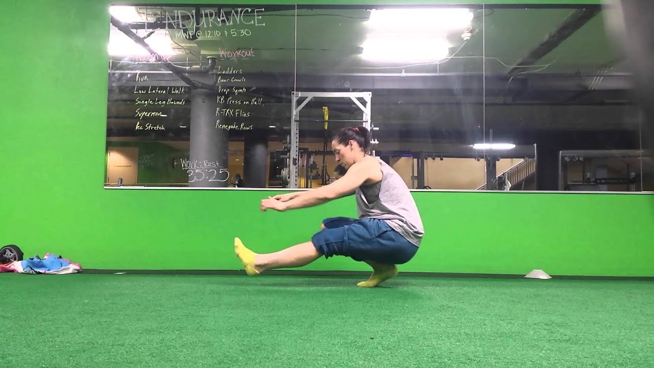 Deep squat to pistol (imagined balance beam) - YouTube