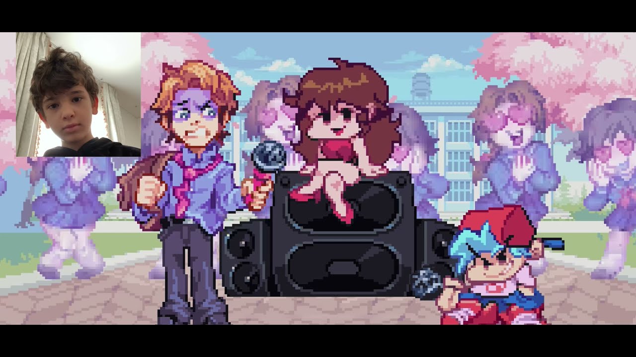 fnf week 7 senpai full week no words - YouTube