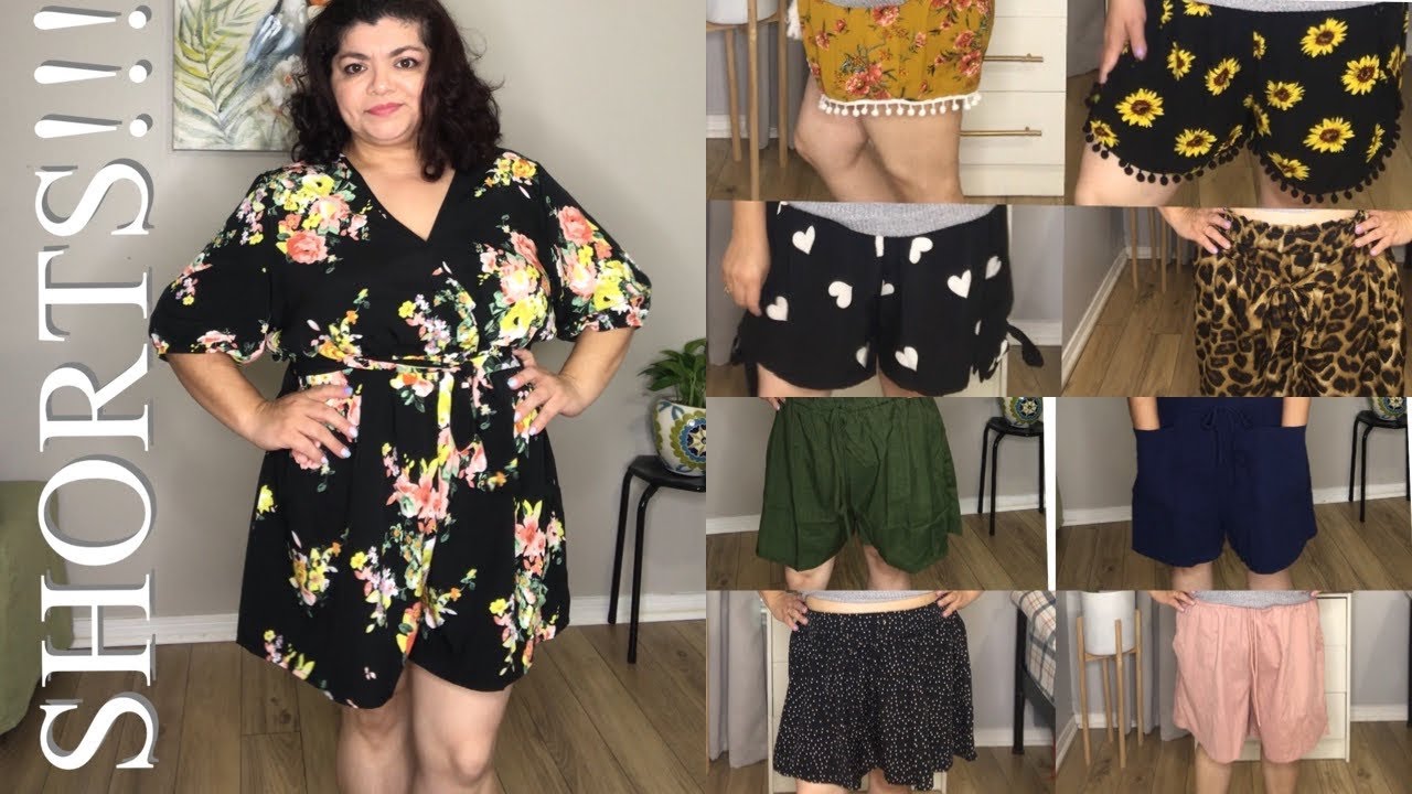 Shein Try On Haul - Summer 2021 Plus Size SHORTS!!!! 🌻 - YouTube