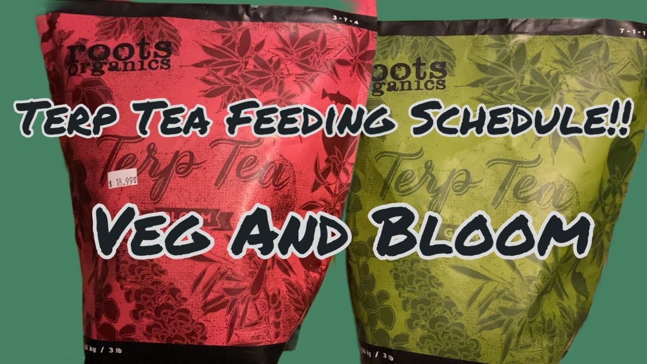 Roots Organic Terp Tea Feeding Schedule Veg And Bloom - YouTube