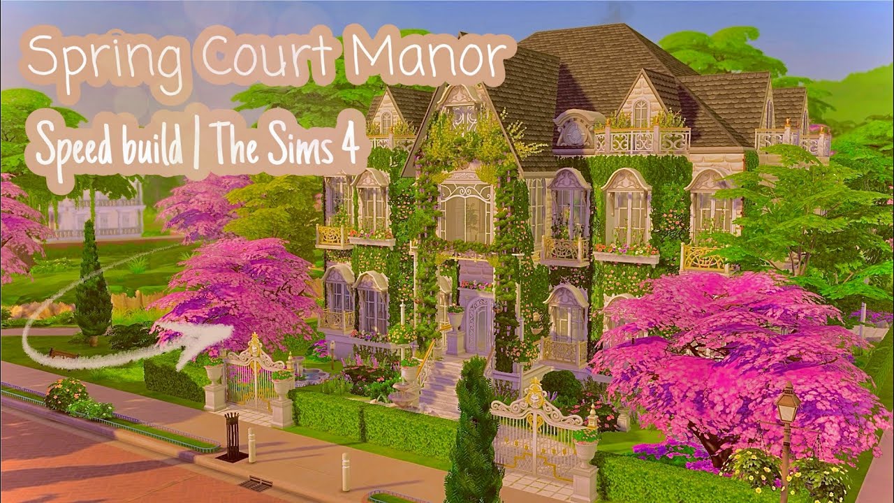 Spring Court Manor | Sims 4 Speed Build | ACOTAR (No Talking) - YouTube