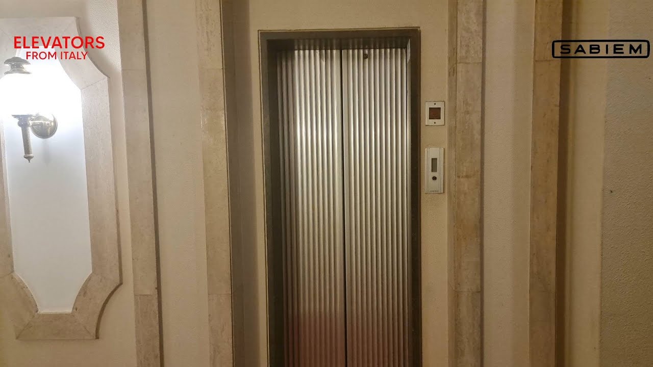 2 Epic 1970's Sabiem (upgr.) traction elevators@ Via dei Crociferi 23, Rome, Italy - YouTube