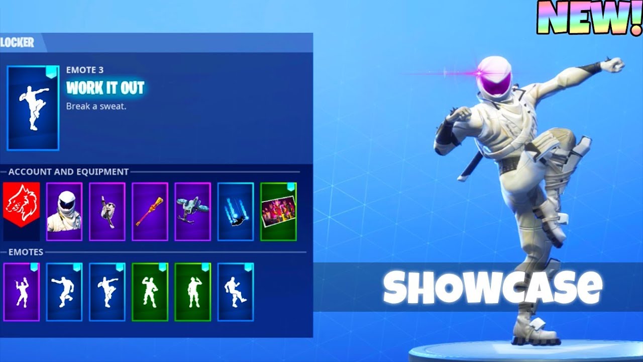 *NEW* DANCE EMOTES! With WHITEOUT and OVERTAKER Skin! (Showcase ...