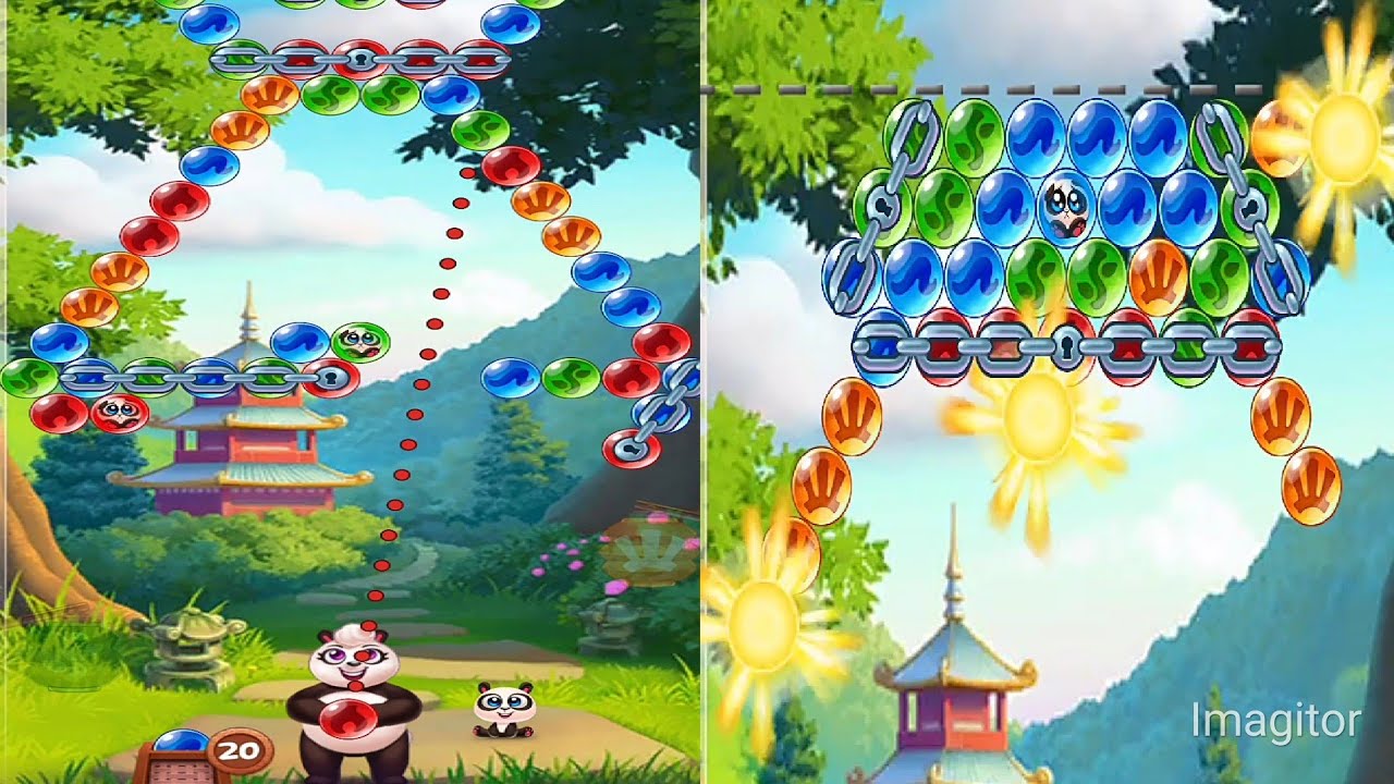 panda pop playing level 63 live play record | Panda bubble shooter ...