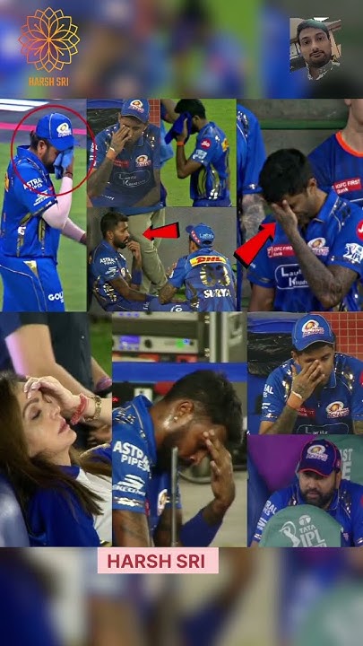 Hardik Pandya, Rohit Sharma, Surya, Mumbai Indians players crying after MI lost Qualifier 2 vs ...