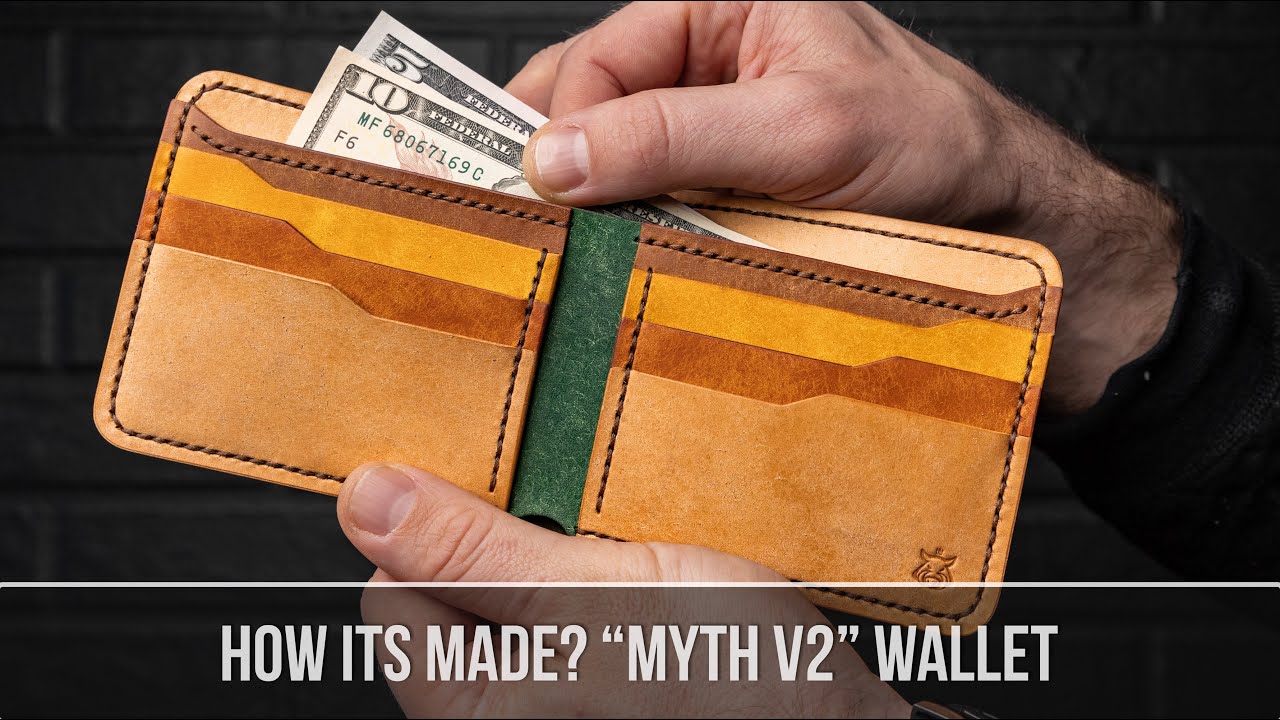 Making Leather bifold wallet from scratch 💵💳 [PDF Pattern] - YouTube