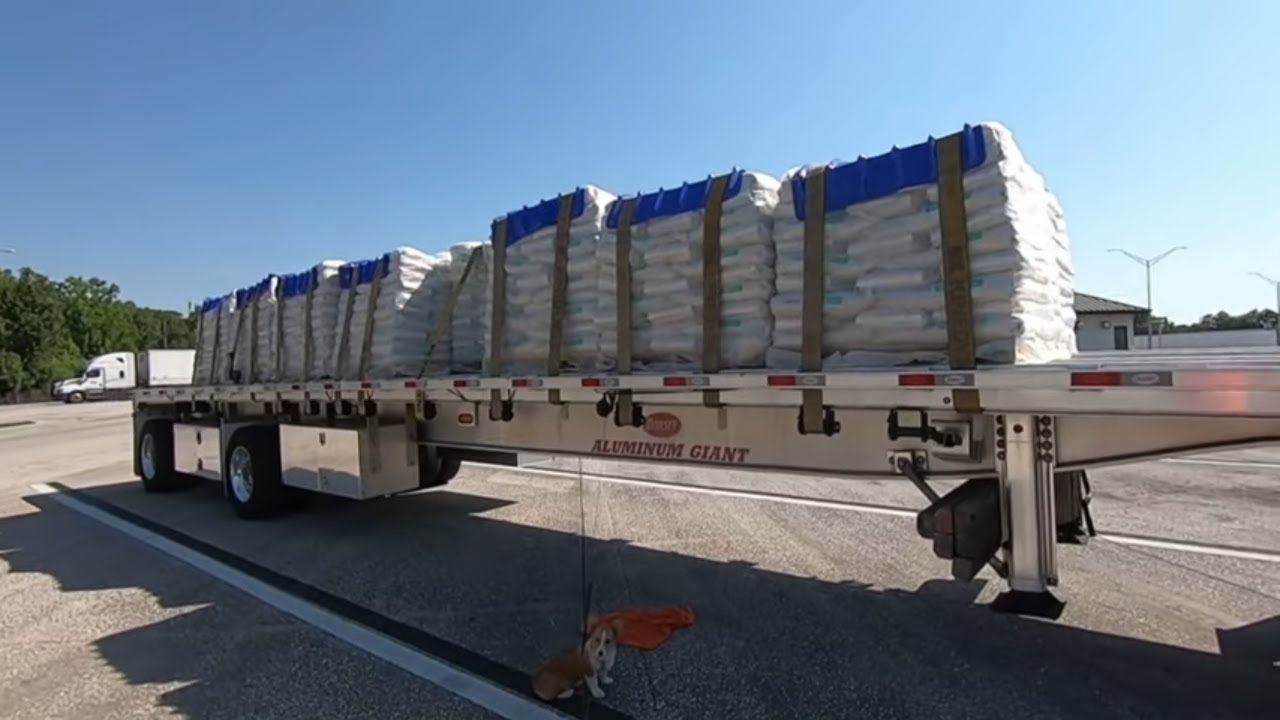 #499 Unloading in Tampa Florida The Life of an Owner Operator Flatbed ...
