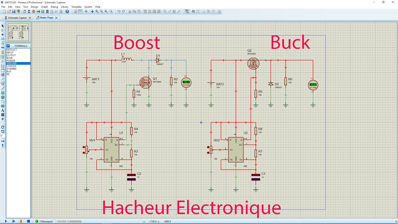 Hacheur Buck et Hacheur Boost 12V - YouTube