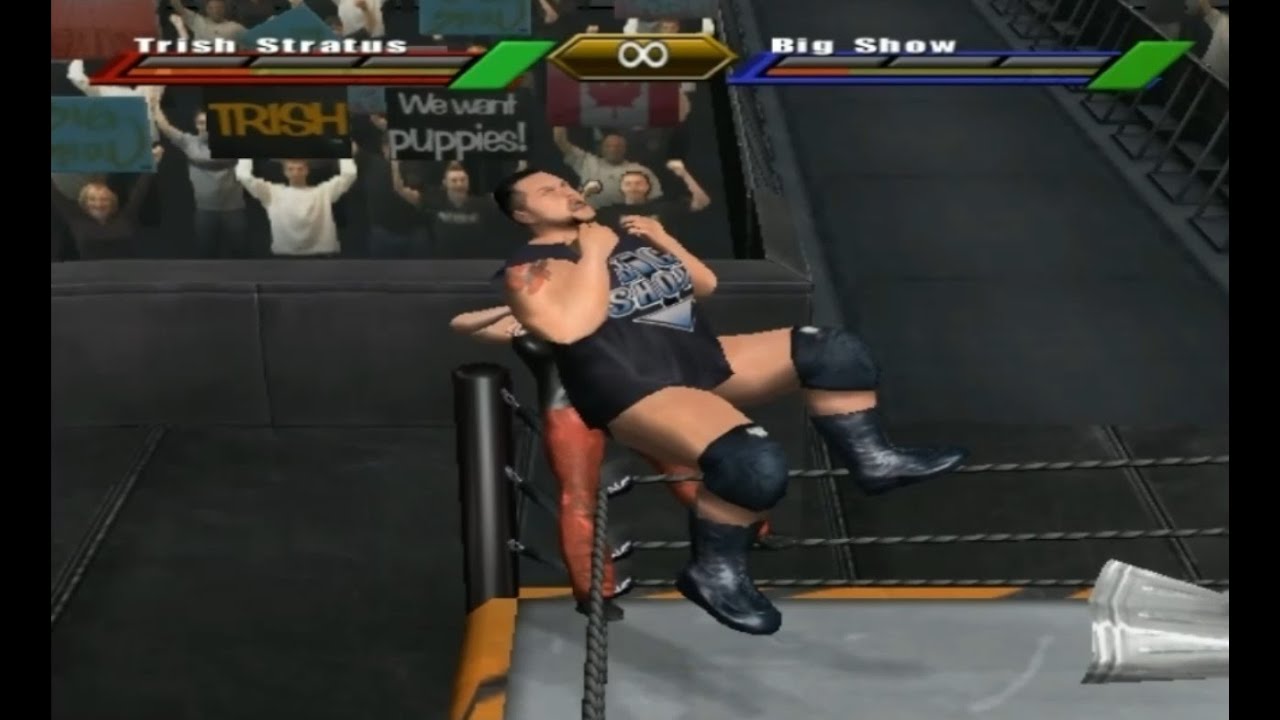 WrestleMania X8 (NINTENDO GAMECUBE) SubMission Trish vs BIg Show - YouTube