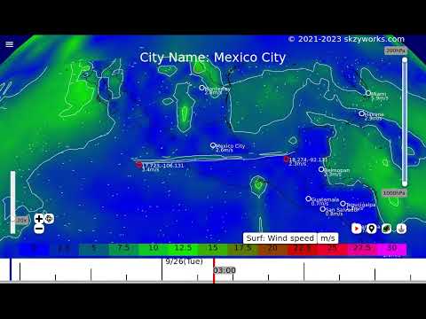 Mexico City Weather|Wind Speed, 09/25 06:00 CST - YouTube