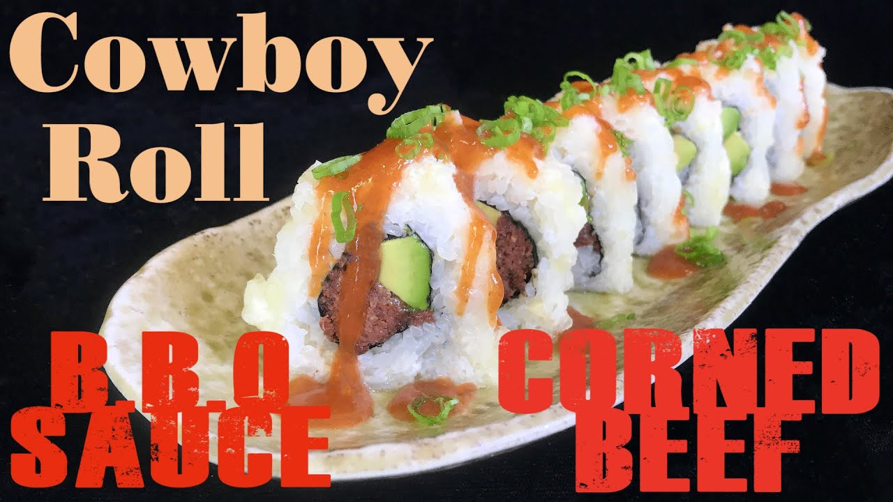 Cowboy roll 米国発・カゥボーイが好きになりそうな巻き寿司を作って見ました。 - YouTube