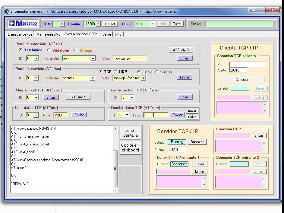 Vídeo-demo GPRS en software mtx-m2m terminal v3 - YouTube
