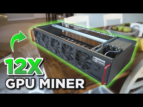 12x GPU Mining rig with a PCIE RISERLESS motherboard!