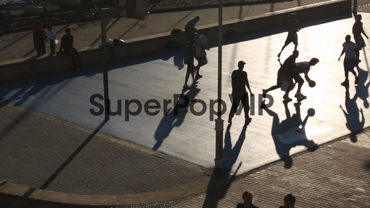 High Angle Long Shot, people playing basketball. . - YouTube