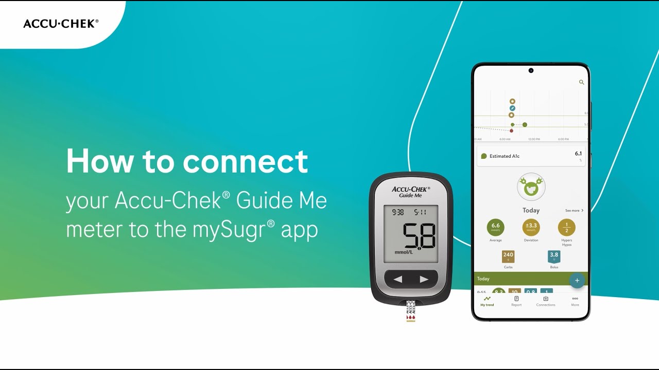 How to connect your Accu-Chek Guide Me to mySugr (Android, mmolL) - YouTube