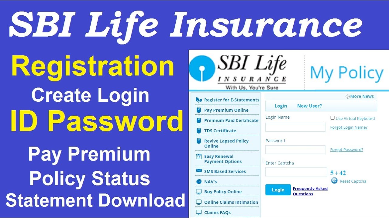 SBI Life Insurance New User Registration | How to Create SBI Life ...
