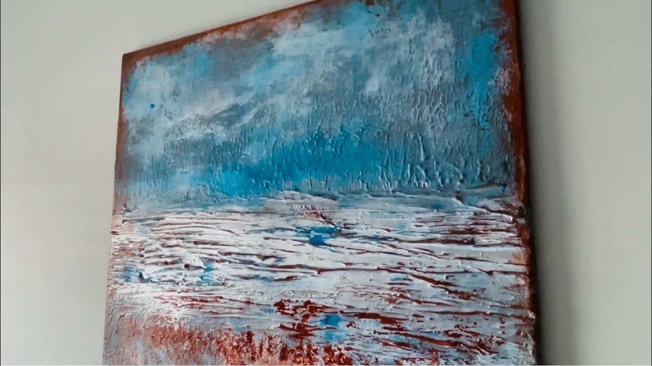 Textured Abstract Painting on a Large Canvas made with no Brush, no ...