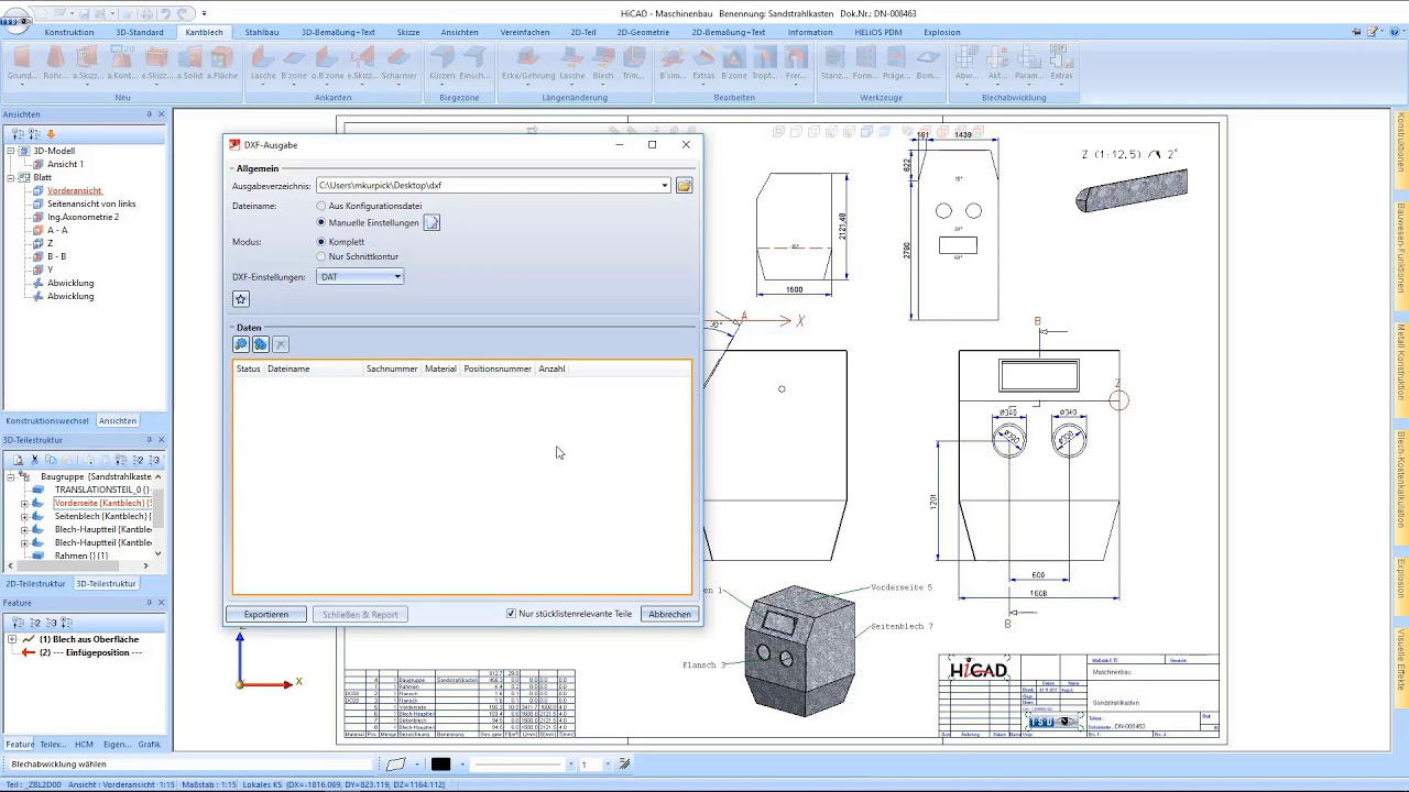 HiCAD 2018 SP2 | ShortClips: DXF Interface - YouTube