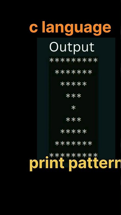 | print pattern c language program| #short#c#coding - YouTube