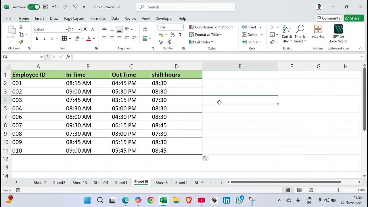 Excel Mastery Day 1: Calculate Shift Hours with TEXT Formula | 30-Day Excel Practice Series ...