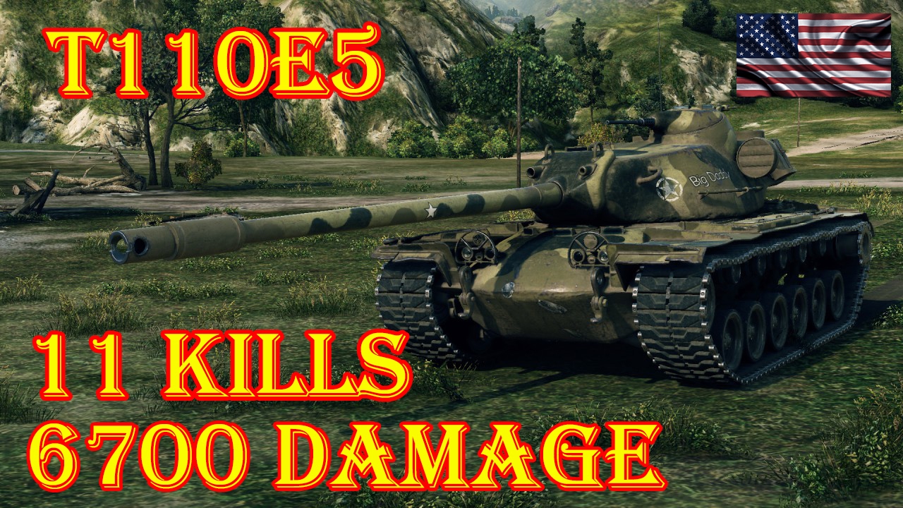 T110E5 11 kills, 6700 Damage Swamp World of Tanks - YouTube
