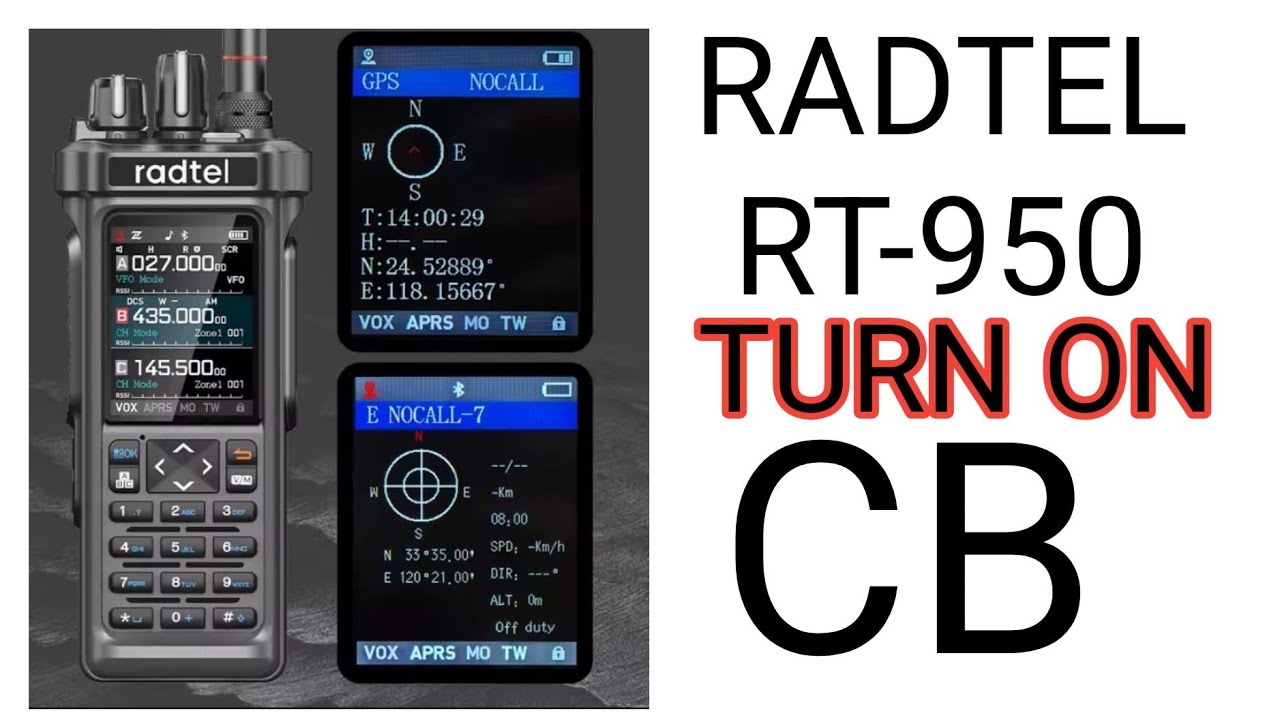 Radtel RT950 , Turn on CB - YouTube