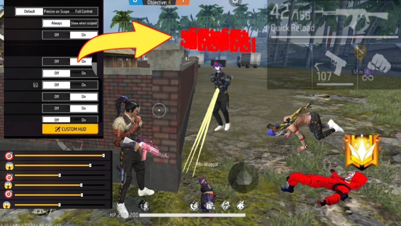 Best Sensitivity Settings For Free Fire Max🎯 | Best Headshot Settings ...