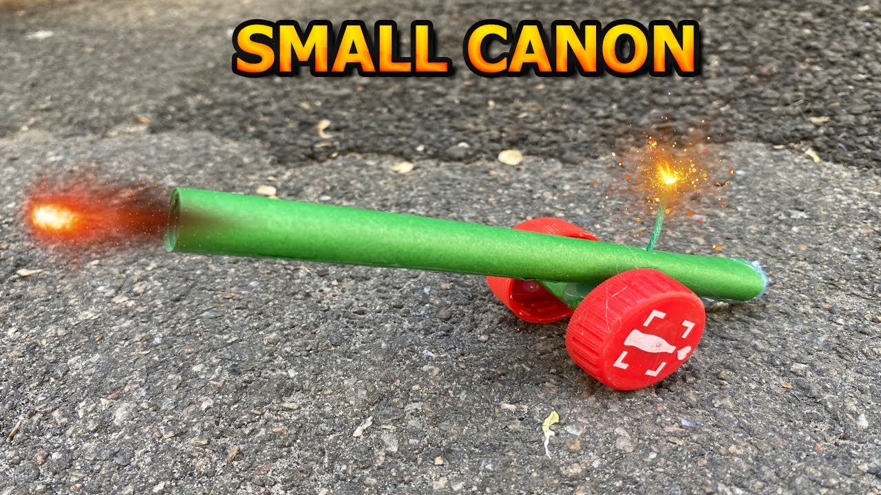 We made a real mini paper cannon | DIY small cannon - YouTube