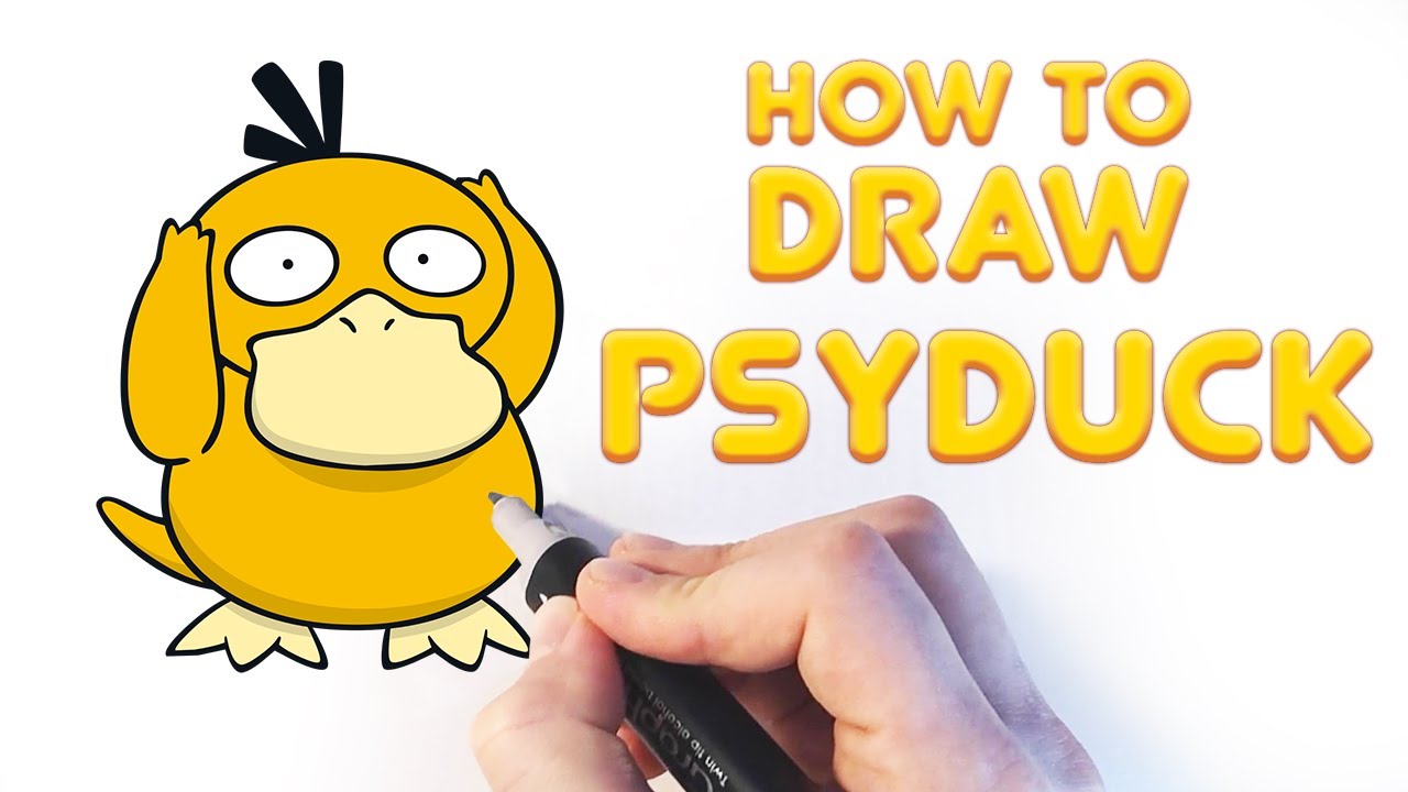HOW TO DRAW CUTE POKEMON PSYDUCK AND COLOR IT | SUPER EASY - YouTube