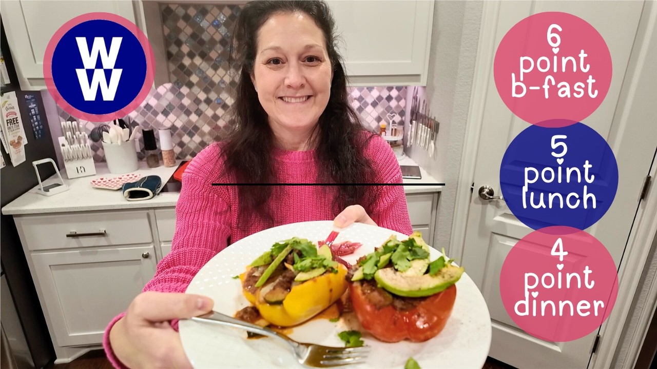 WW What I Eat in a Day | Easy Low-Point Meals + Stuffed Peppers - YouTube