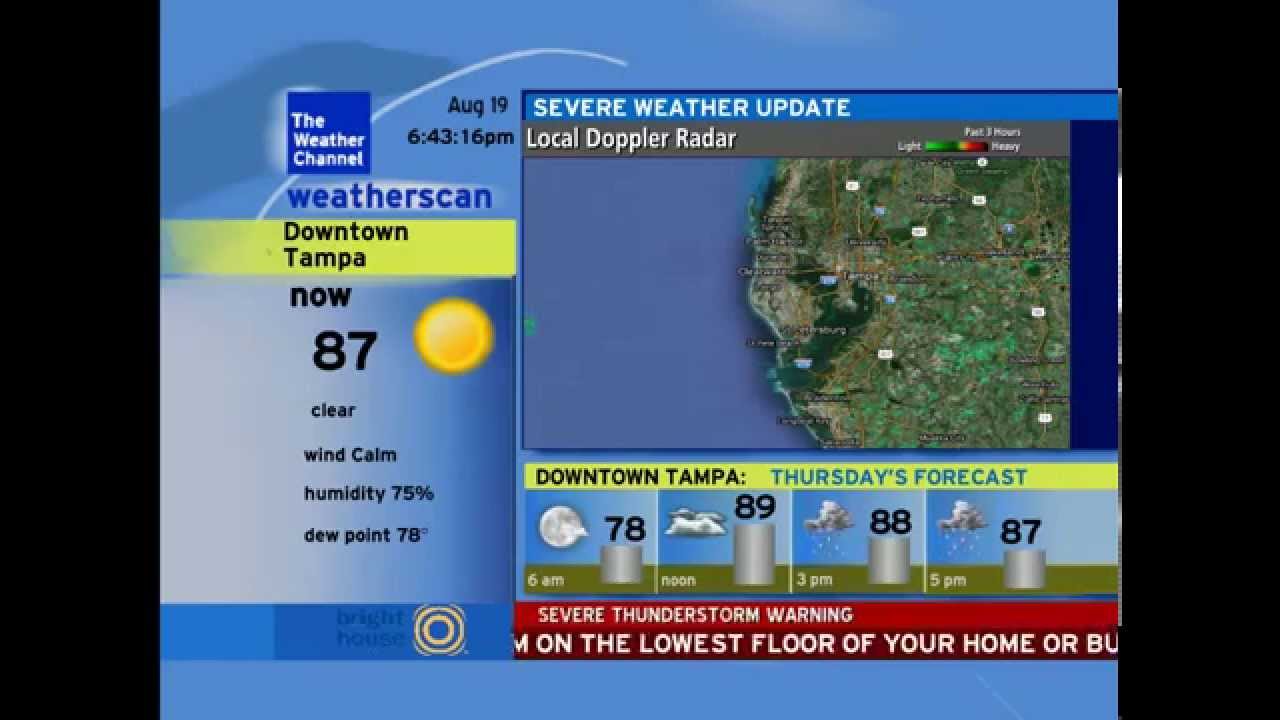 Weatherscan Emulation - Severe Weather Mode - 8/19/15 - YouTube