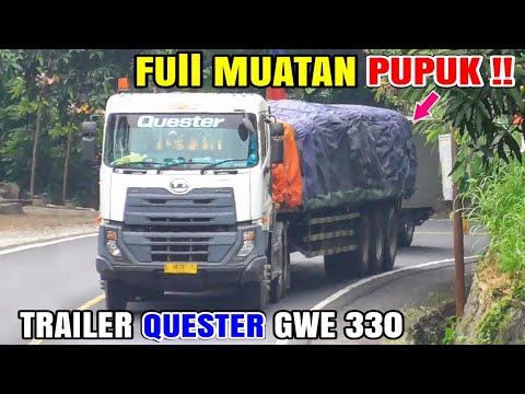 Muatan BERAT !! Trailer QUESTER GWE 330, Tronton FUSO, Trailer tangki ...