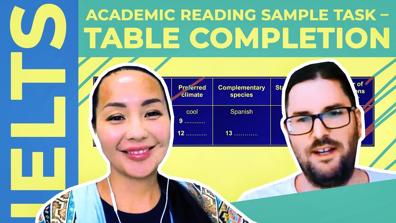IELTS 🇬🇧 Academic reading sample task 📚 Table completion - YouTube