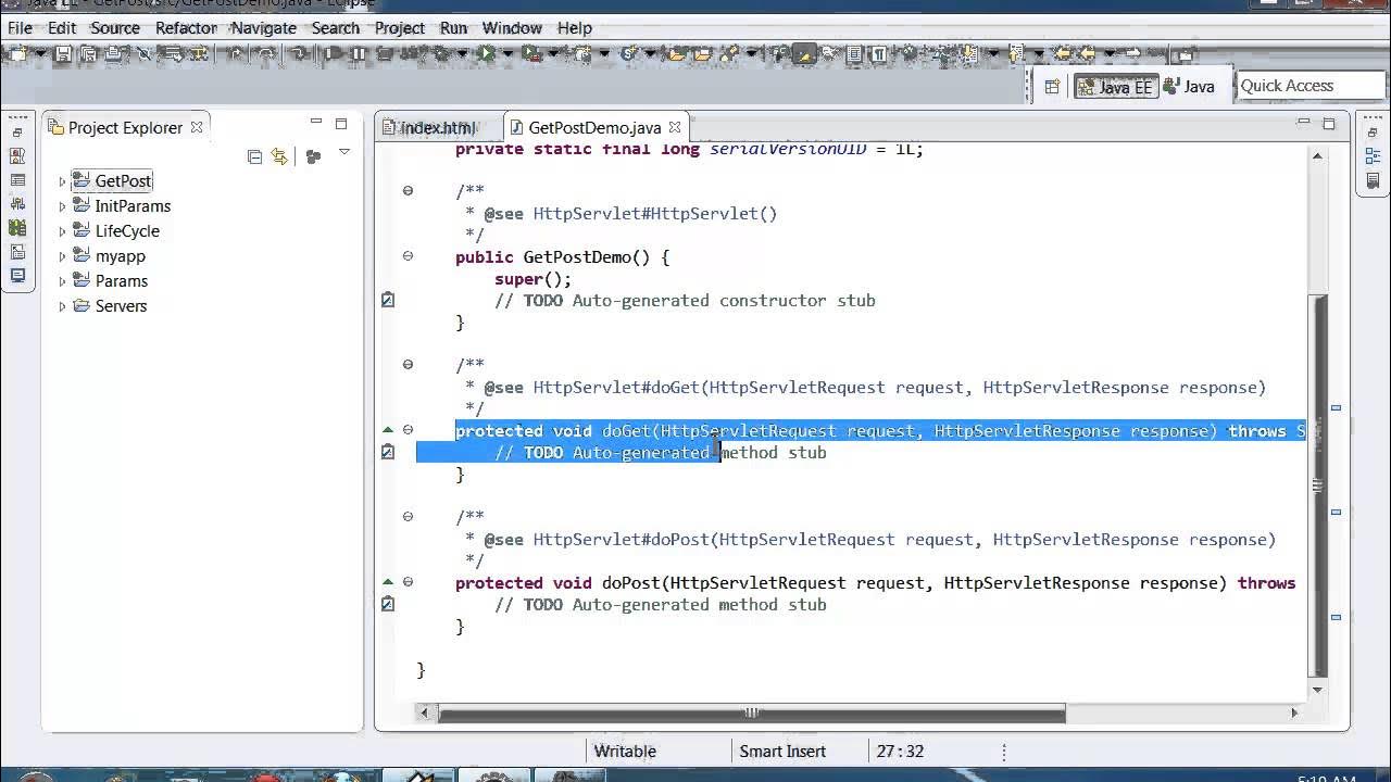 Servicing GET and POST request - YouTube