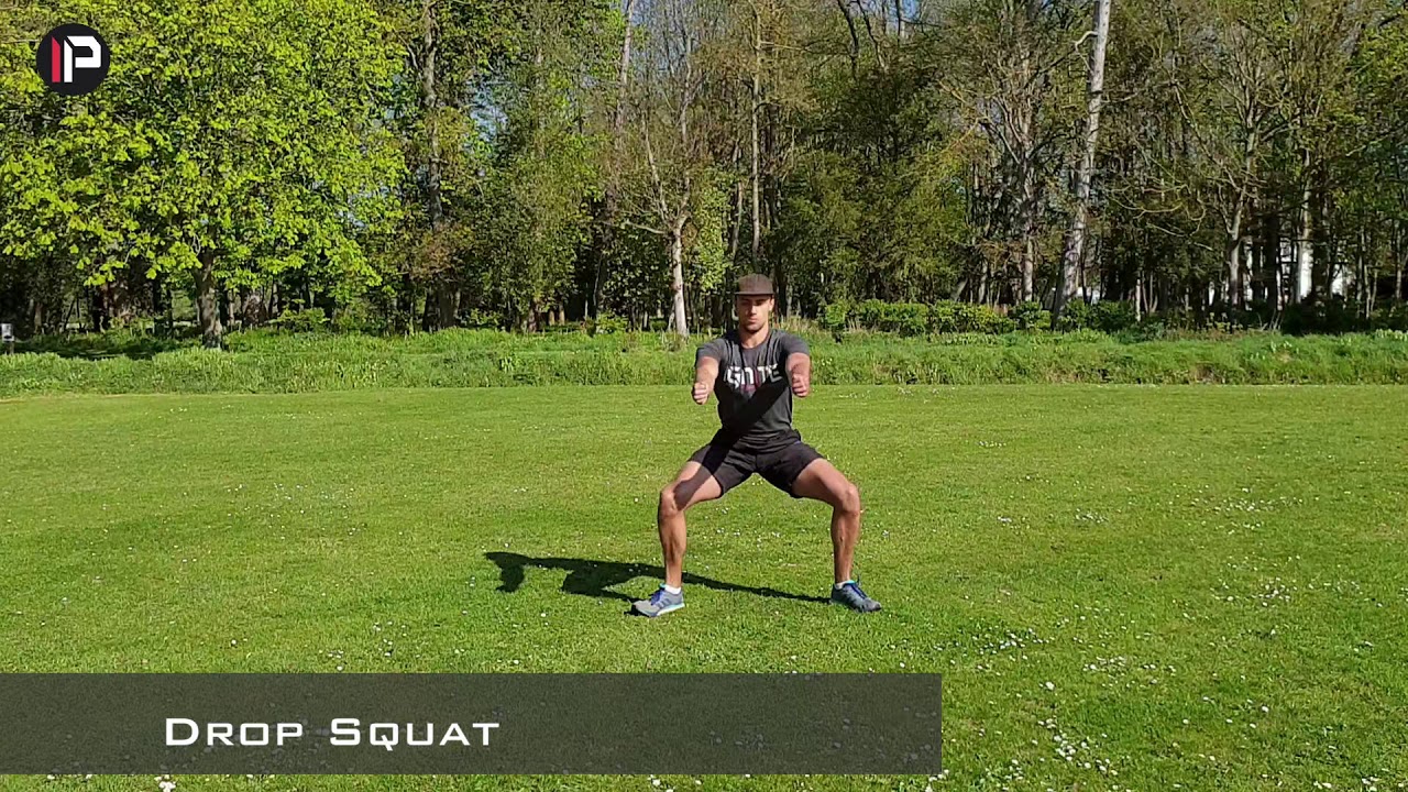 Drop Squat Front View - YouTube