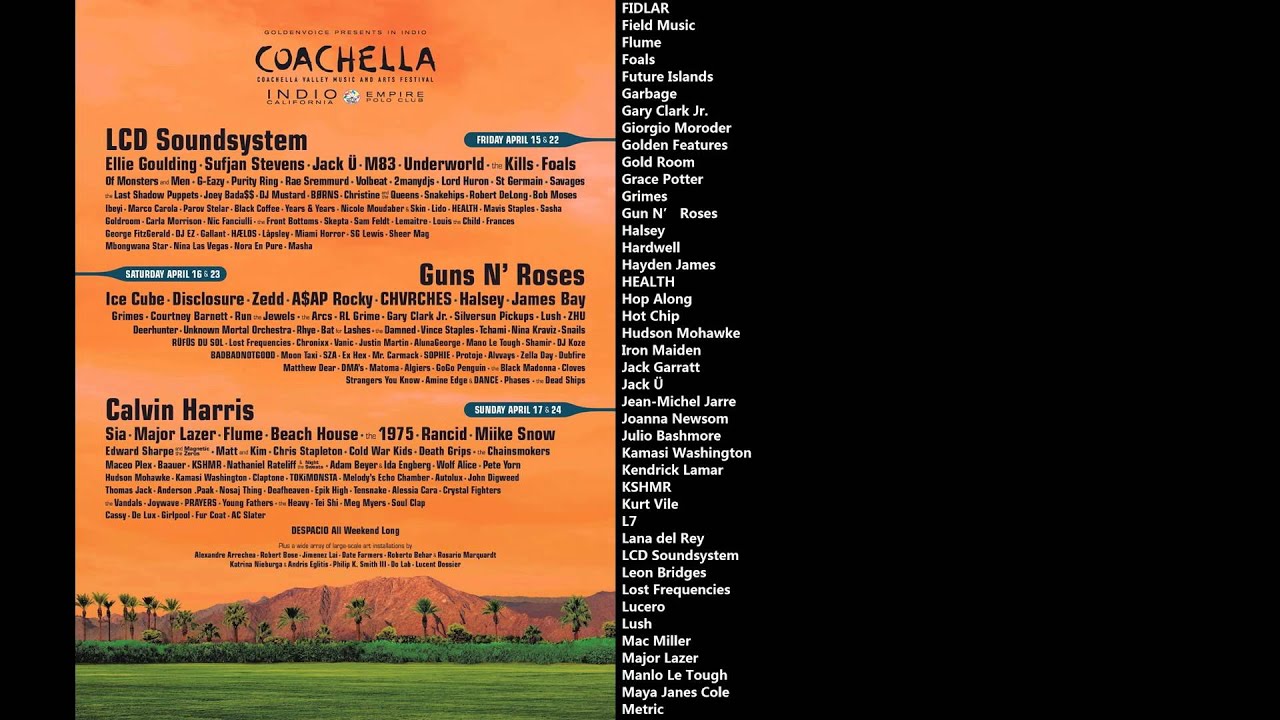 Coachella 2016 Lineup - YouTube