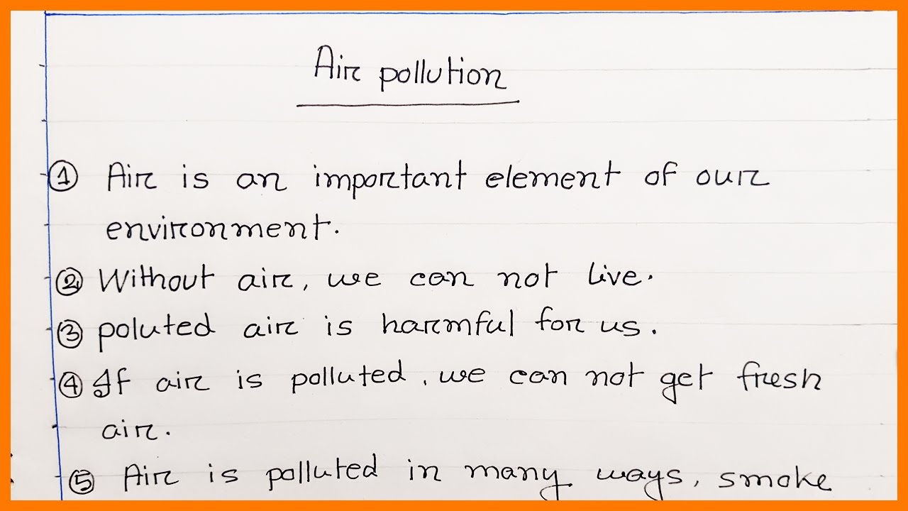 10 sentence air pollution. Ten Lines of Air Pollution. Air Pollution ...