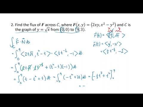 Multivariable Calculus: Flux Line Integrals - YouTube