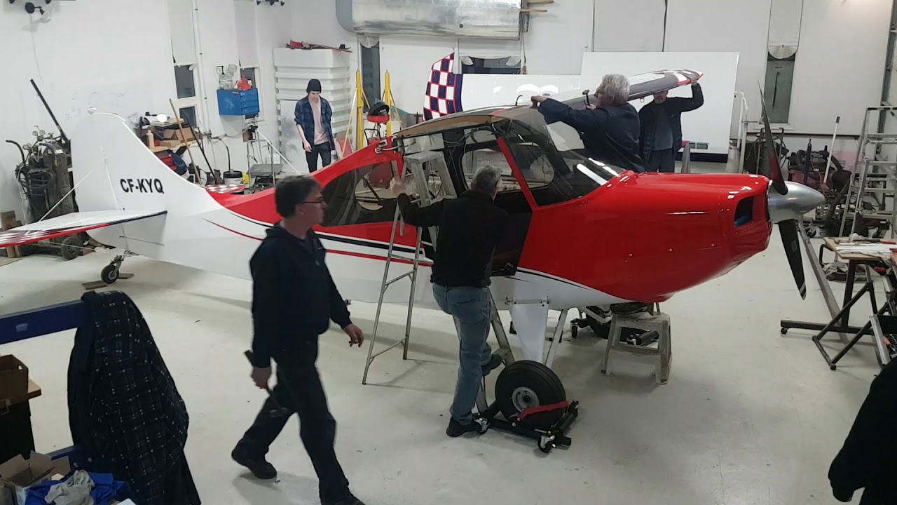 Aeronca Champion 7GC Wing Install - YouTube